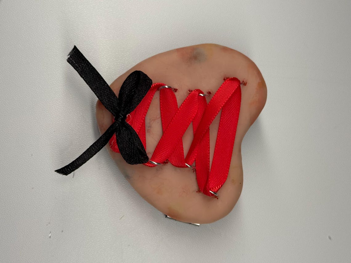 Creepy Bruised Heart Compact Mirror, Handmade Polymer Clay - Etsy