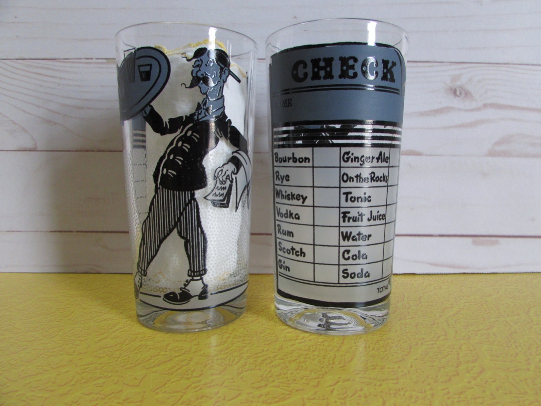 Vintage Cocktail Recipe Tumblers – Mad Men Barware, Set of 2 - Etsy