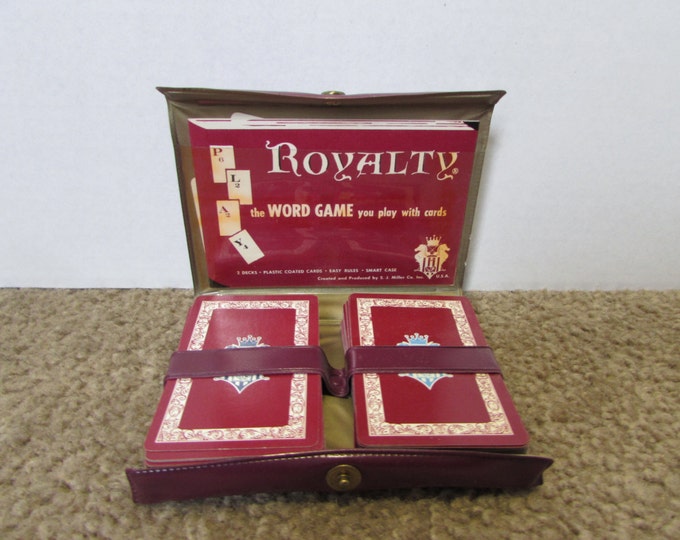 Vintage Royalty Card Game - Word Game - Solitaire Card Game - Card Game ...