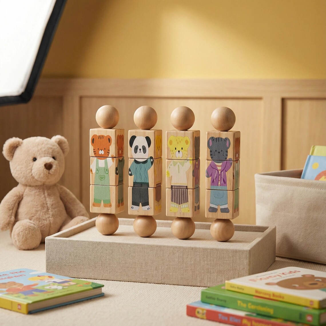 Montessori Wooden Animal Puzzle With Custom Name – Rotating Learning ...