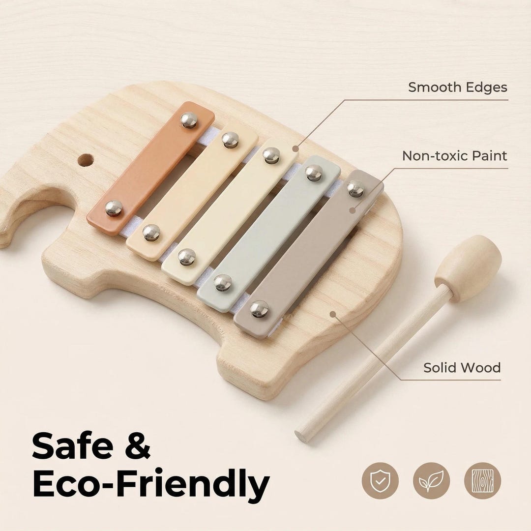 Wooden Music Toy Set for Toddlers, Hand Drums & Baby Instruments - Etsy