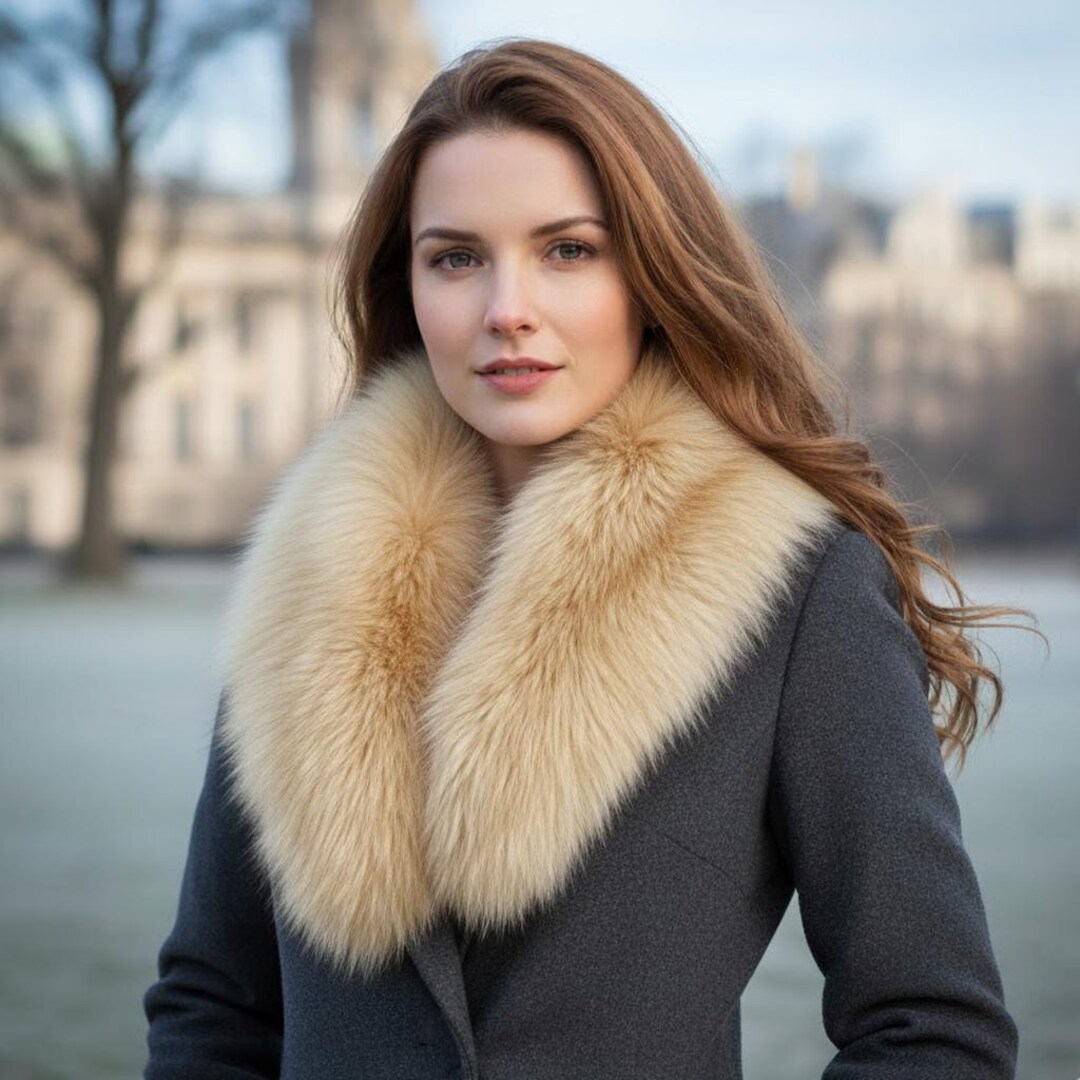 Real Fox Fur Detachable Collar Many Colors Available - Etsy