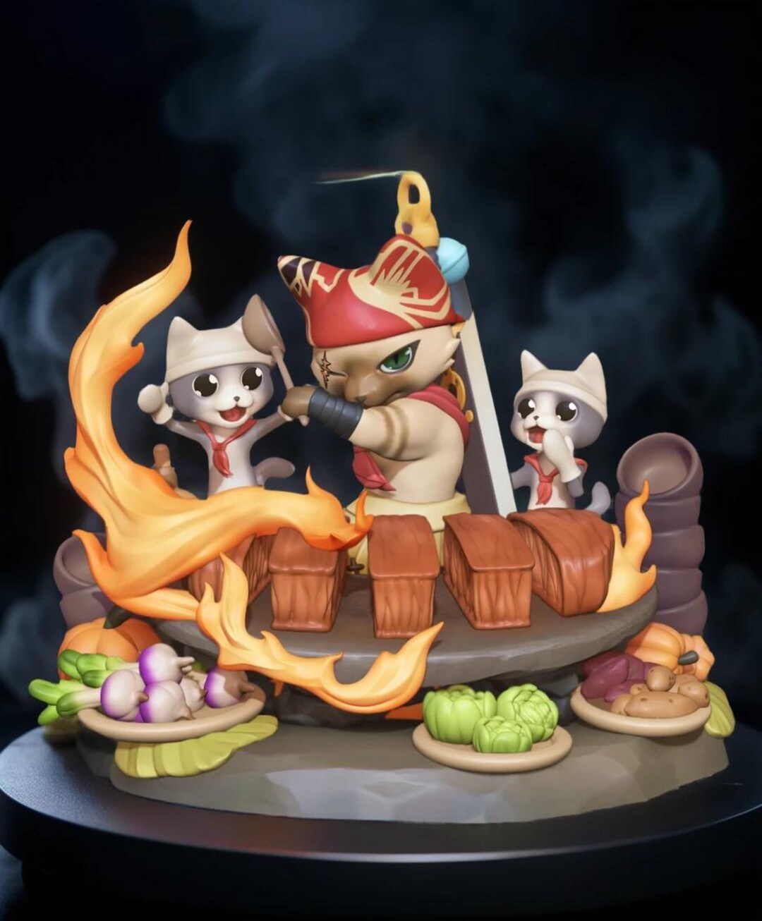 Feline Chef 3D Print STL | Fantasy Kitchen Statue - Etsy