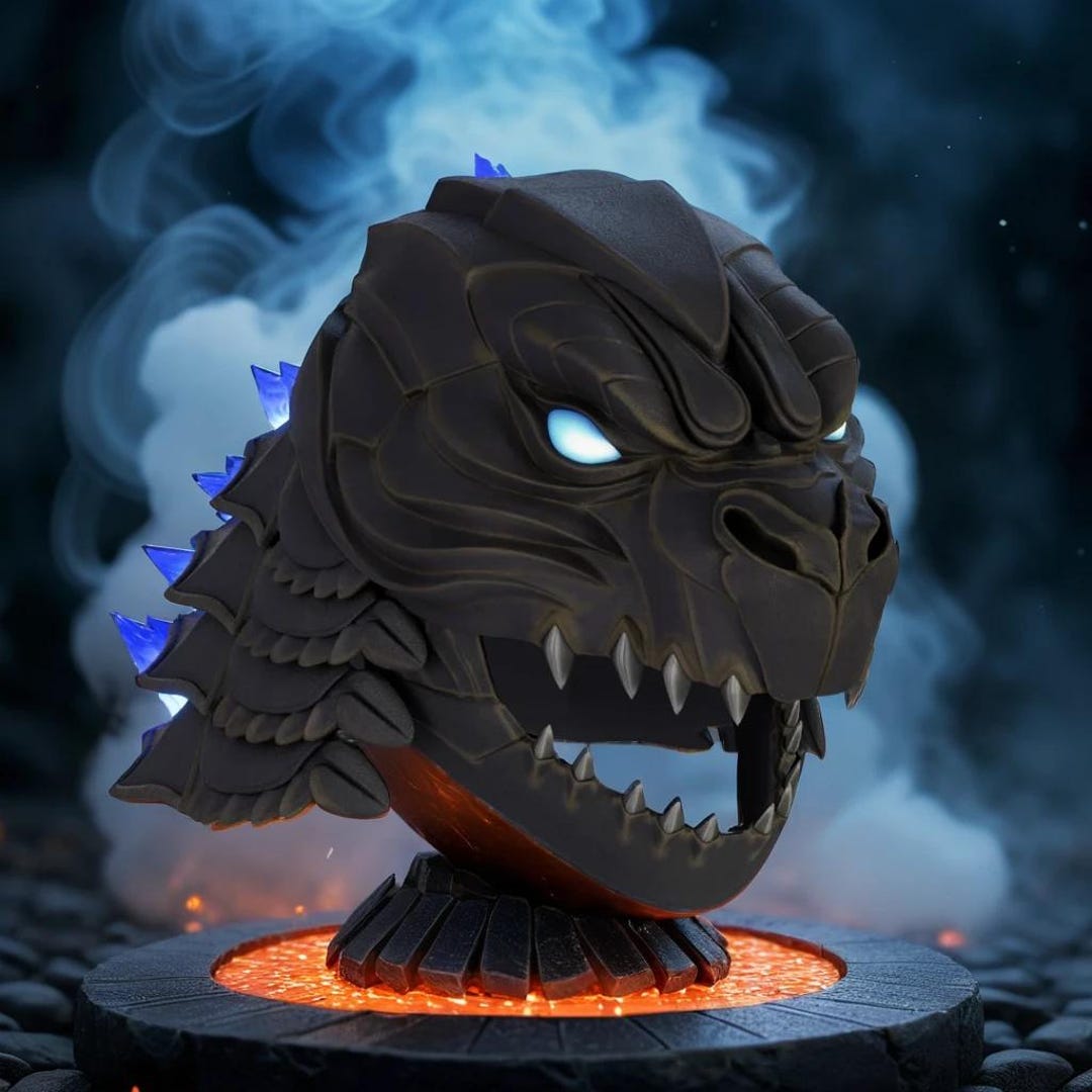 Godzilla Helmet | Kaiju Monster Armor STL | 3D Print Cosplay Prop - Etsy