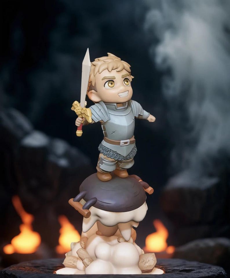 Chibi Swordsman STL 3D Print | Dungeon Explorer Mini Statue | Adorable ...