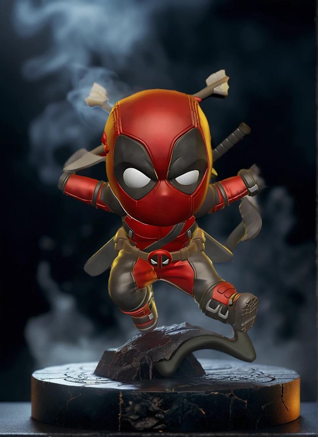 Chibi Merc STL 3D Print | Funny Assassin Mini Statue | Cute 3D PRINT ...