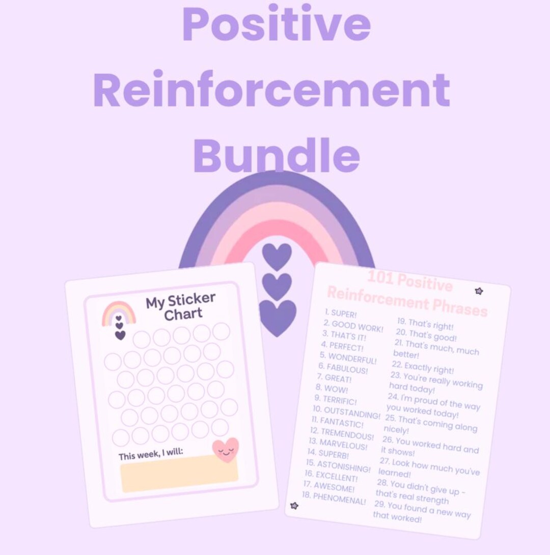 Positive Reinforcement Sticker Chart Bundle | Behavior Chart for Kids ...