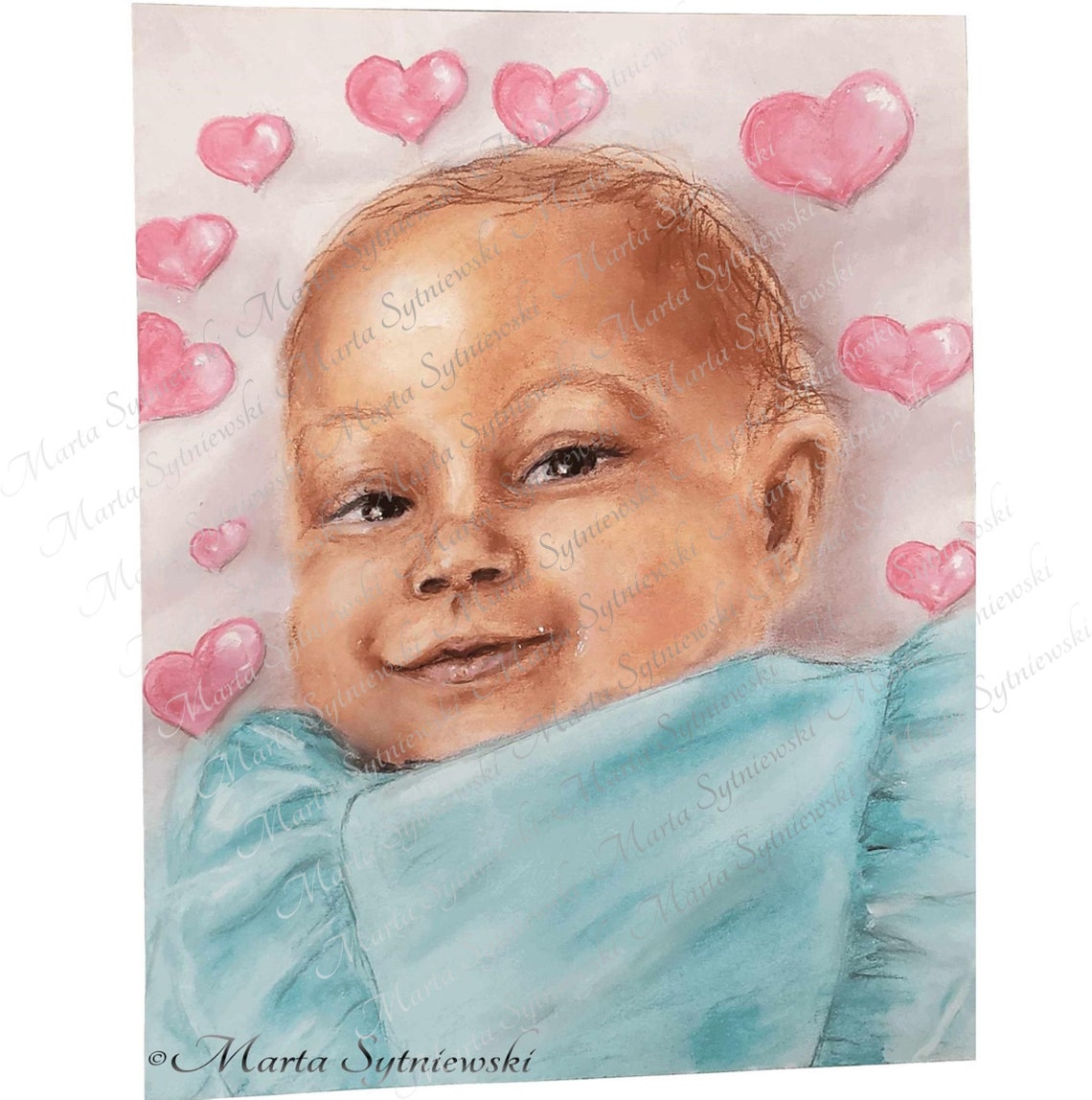 Newborn Baby Coloring Page, Adult Coloring Page Printable, Digital ...