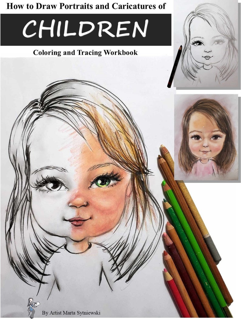 How to Draw Portraits and Caricatures of Children, PDF Book, Portrait ...
