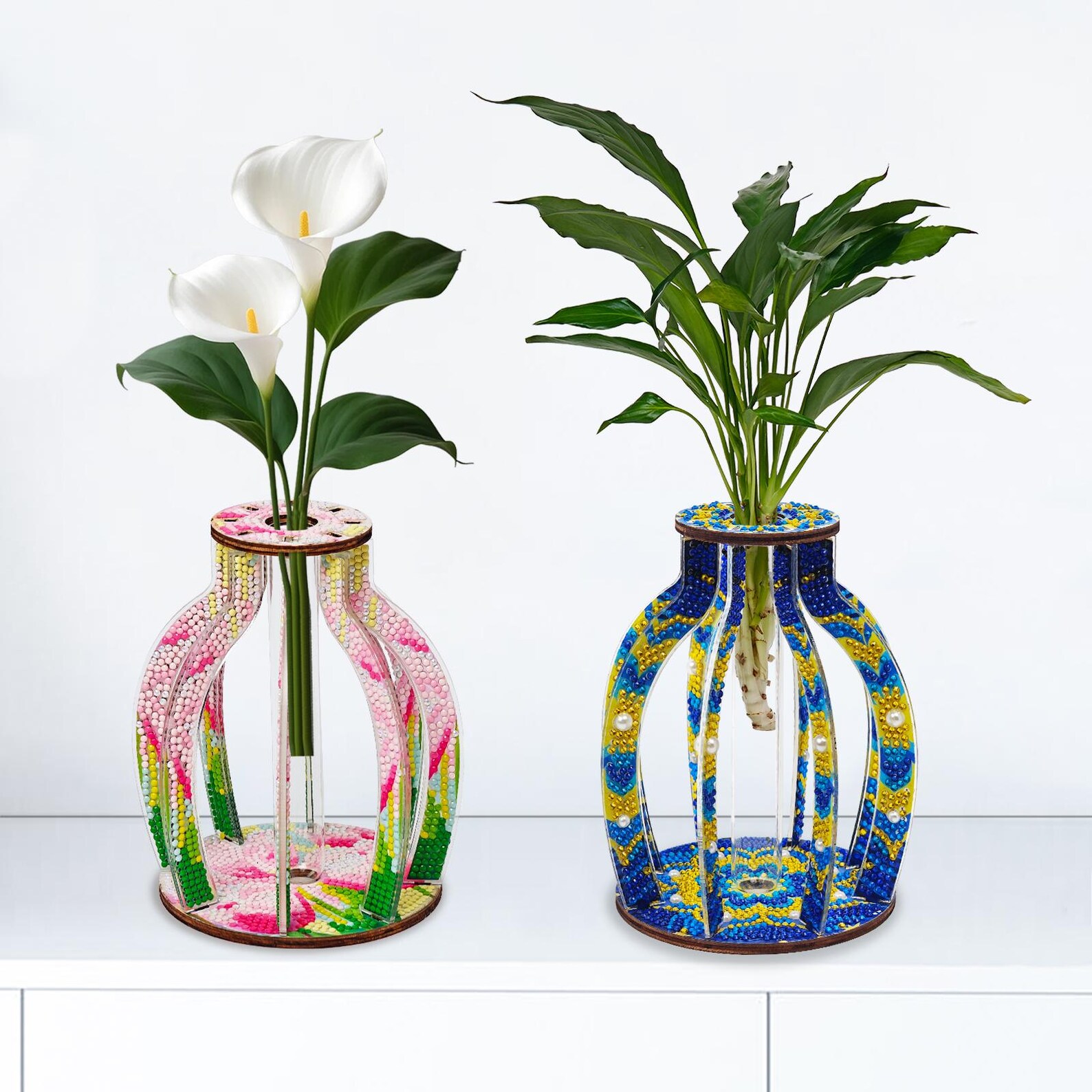 Creative 3D Vase DIY Kit: Shimmering Diamond Art & Puzzle - Etsy