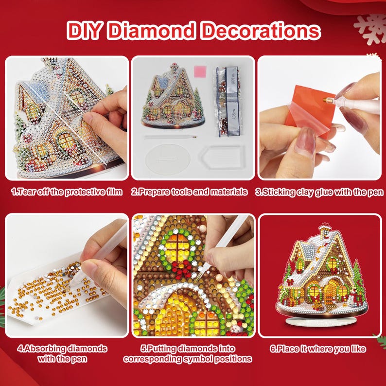 DIY Diamond Painting Standee, Festival Tabletop Home Decor, Handmade ...