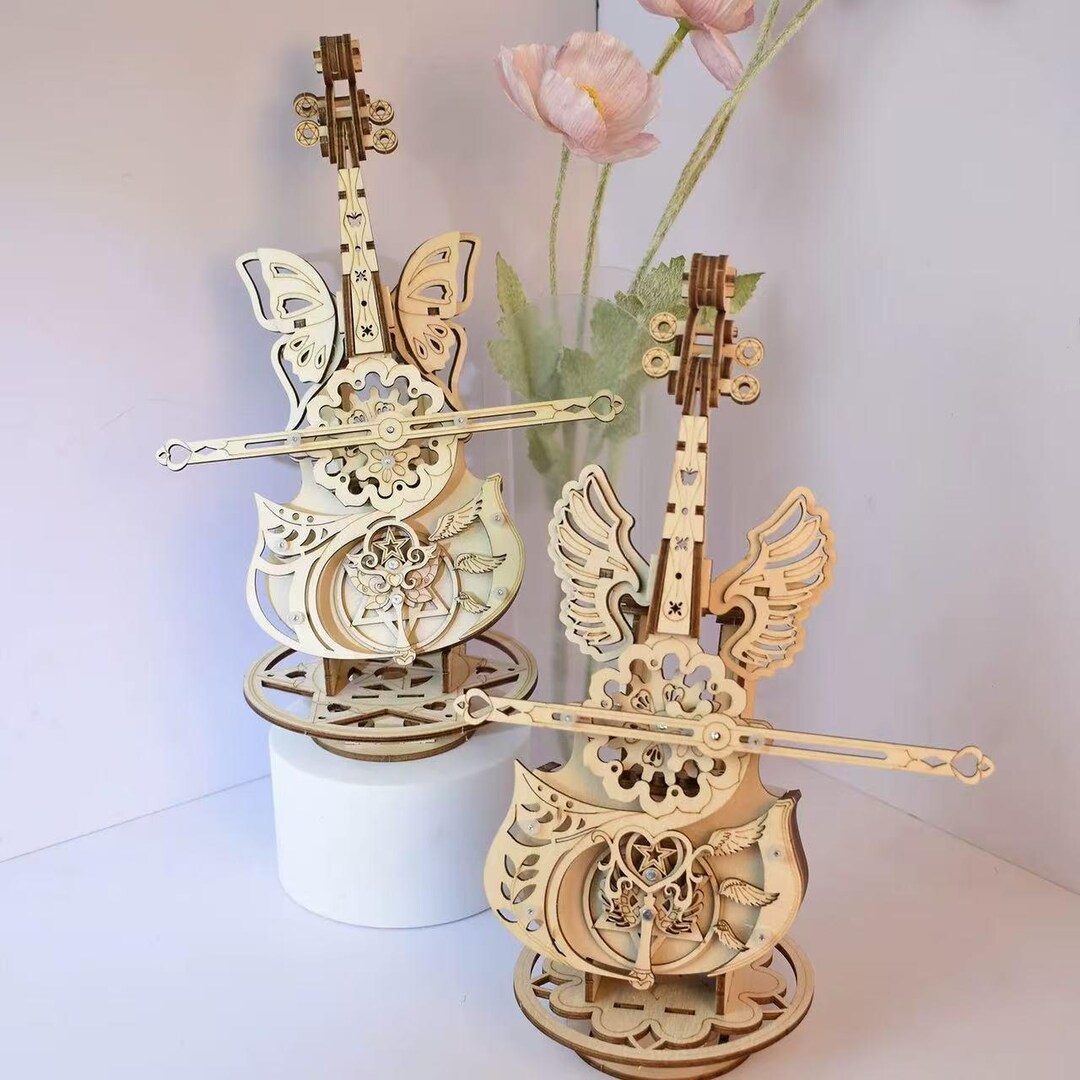3D Wooden Model of a Cello Music Box - DIY Music Box - Etsy