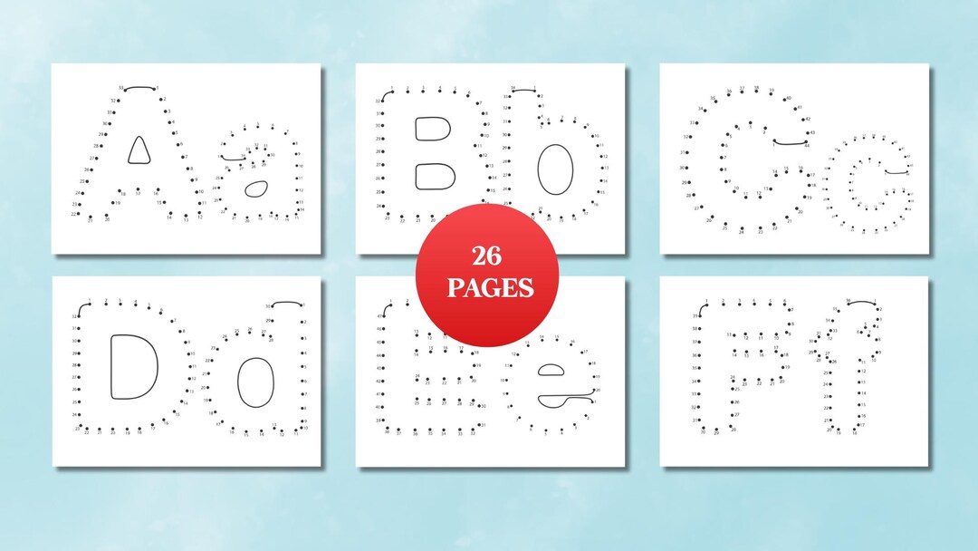 Printable Alphabet Dot-to-dot A–Z | Uppercase & Lowercase Letters ...