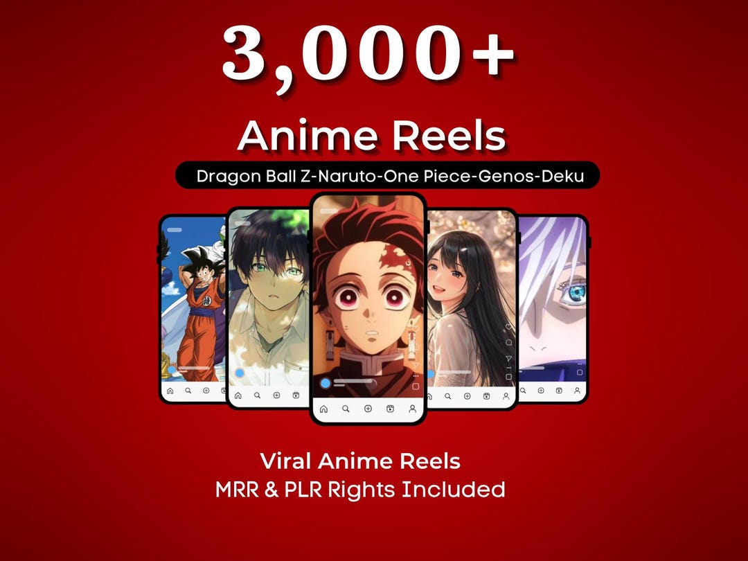 3000+ Anime Reels Bundle | Viral HD Edits for Tiktok, Instagram and ...
