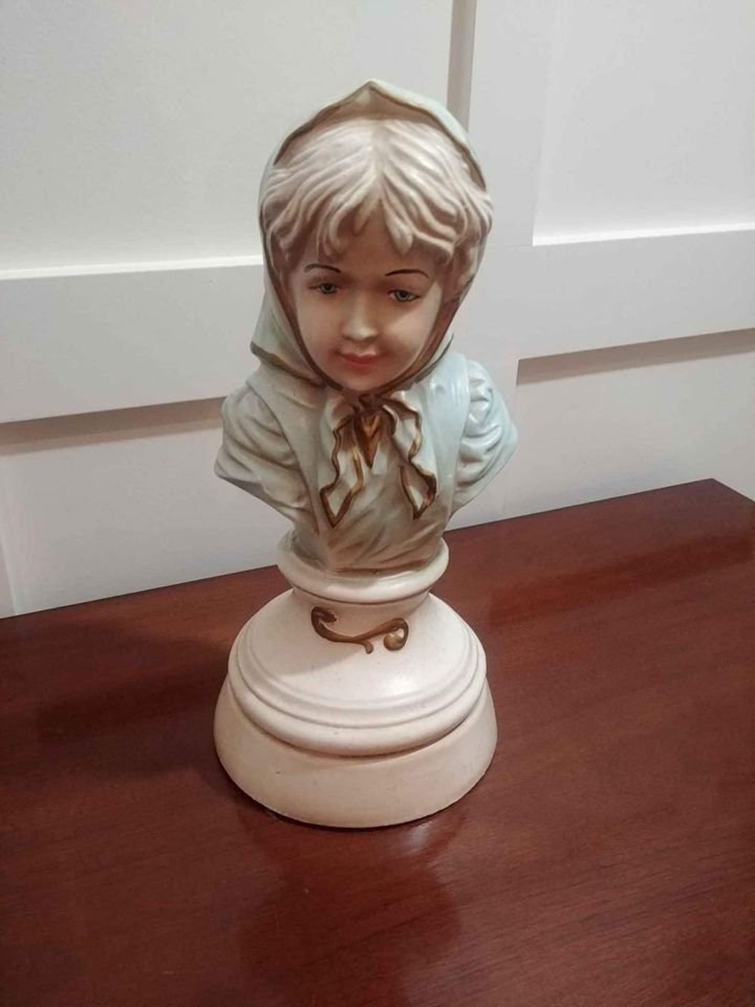 Pretty Girl Pastel Chalkware Bust - Etsy