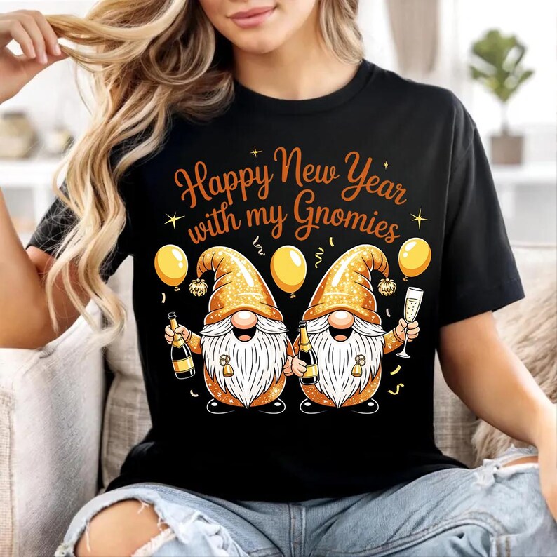 Happy New Year Gnomes PNG Bundle, 6 New Year Gnomies , Cute Christmas ...