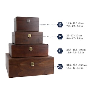 Personalized Wooden Keepsake Box With Custom Engraving – Walnut Color ...