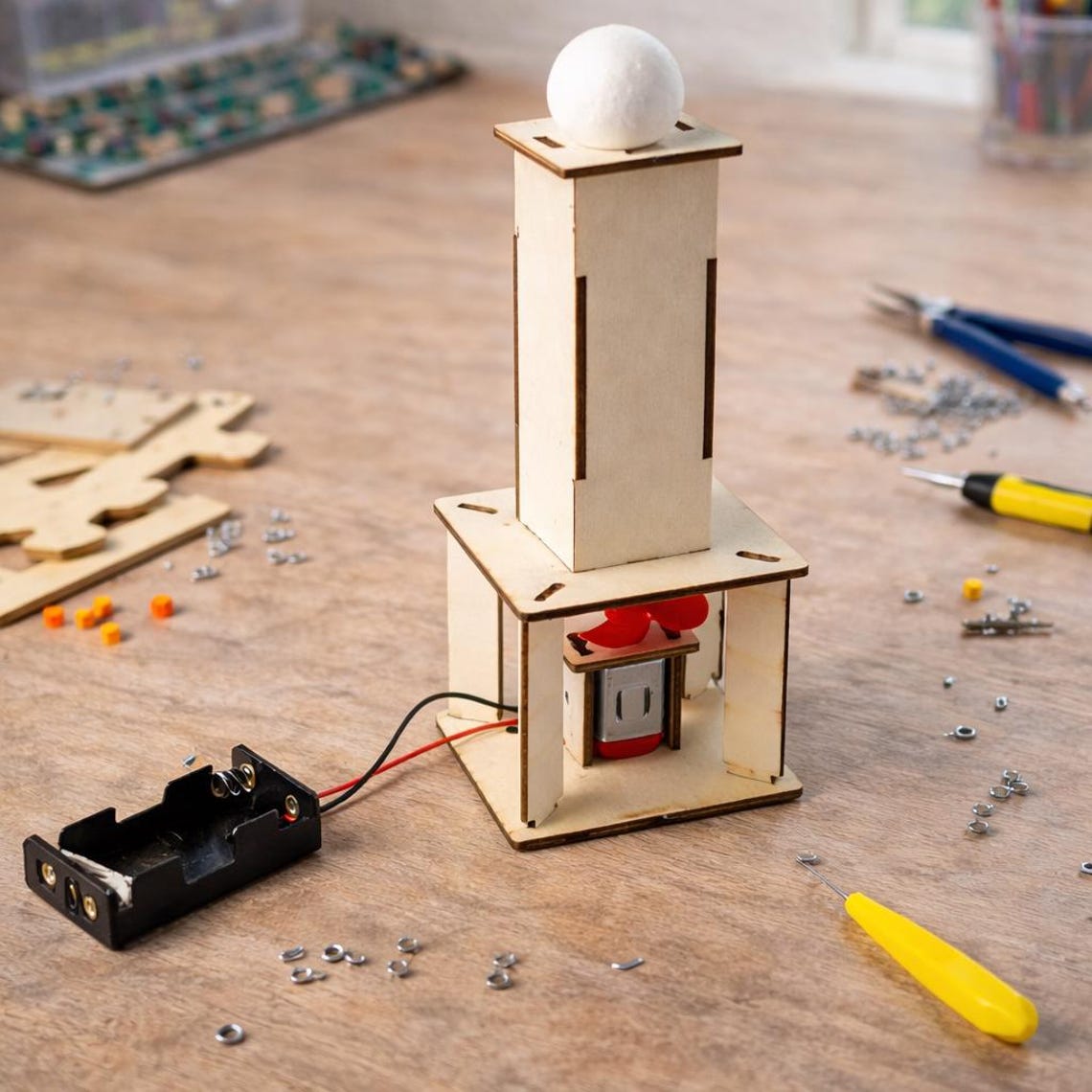 DIY Air Levitation Ball Science Kit – Wooden STEM Experiment Toy ...