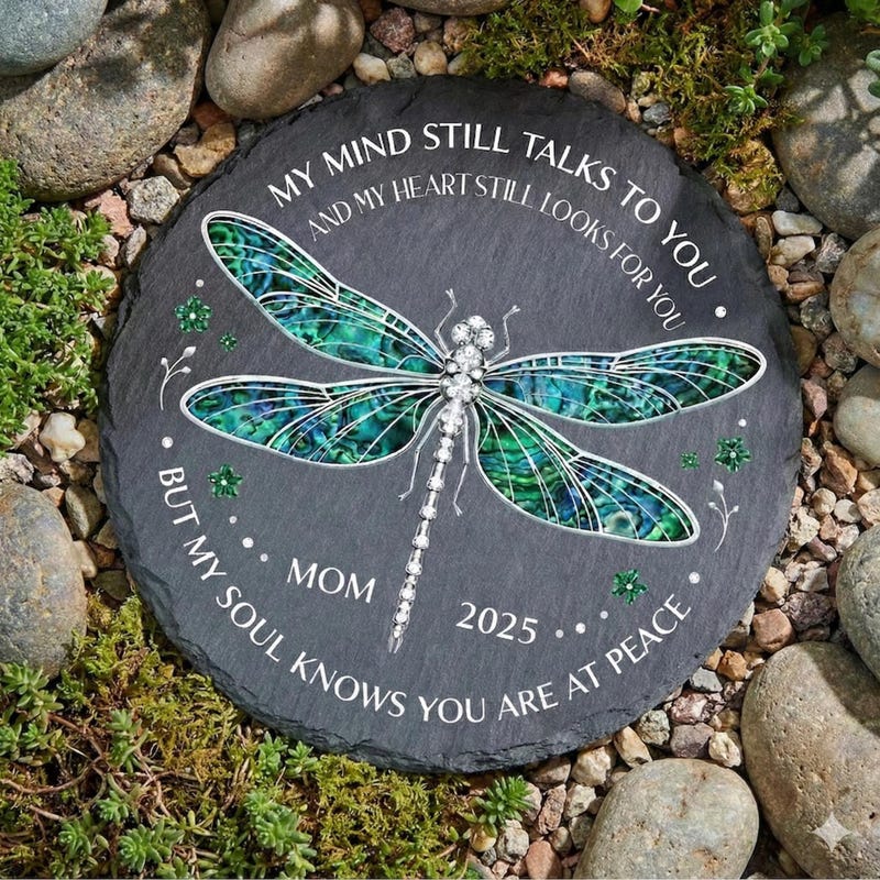 Dragonfly Memorial Stone - Etsy