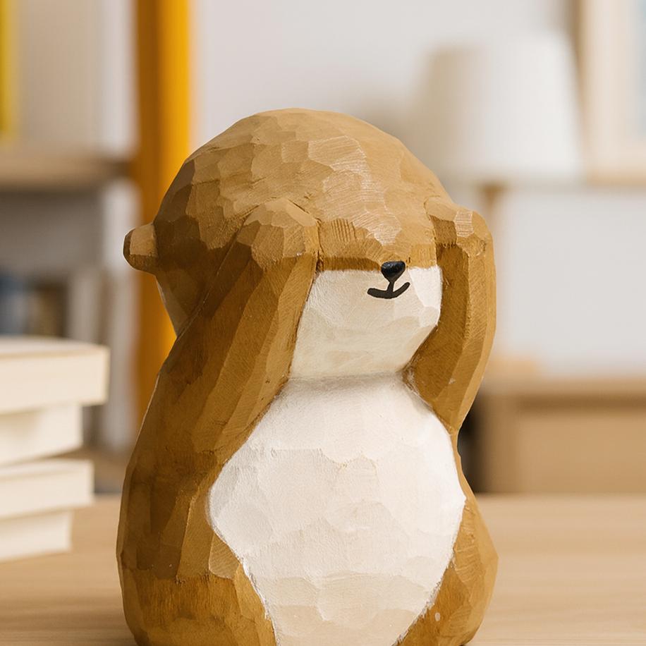 Handmade Wooden Otter Figurine – Hand-carved Animal Desk Decor - Etsy