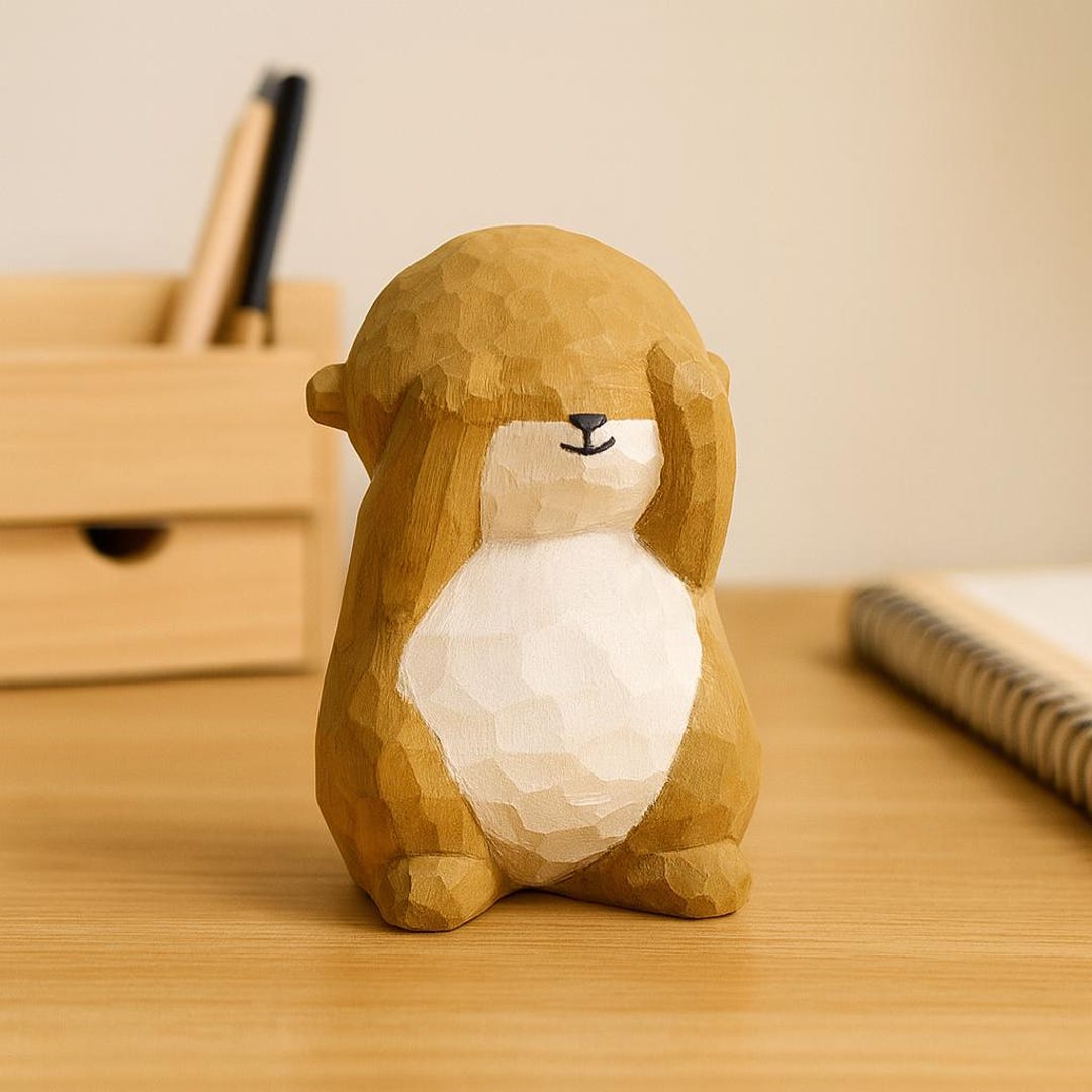 Handmade Wooden Otter Figurine – Hand-carved Animal Desk Decor - Etsy