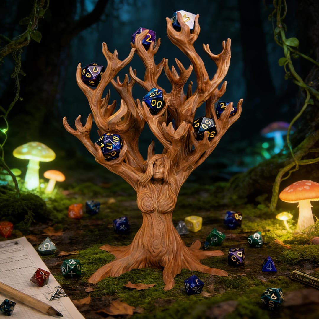 3D Dice Tray, Tree Goddess Dice Tray for DND RPG, Dice Holder, Fantasy ...