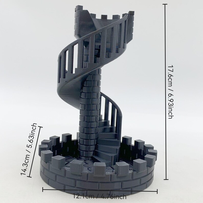 Castle Spiral Staircase Dice Tower - 3D Printed Tabletop RPG Dice ...