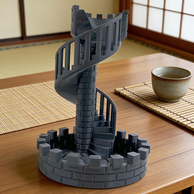 Castle Spiral Staircase Dice Tower - 3D Printed Tabletop RPG Dice ...