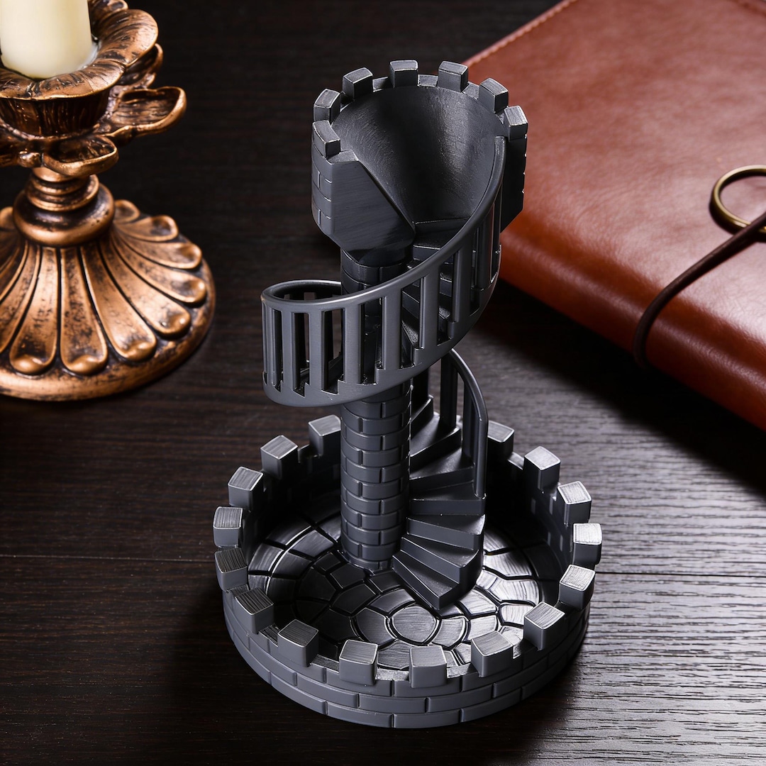 Castle Spiral Staircase Dice Tower - 3D Printed Tabletop RPG Dice ...
