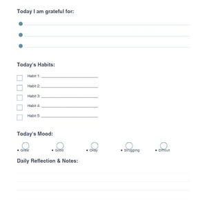 30-day Gratitude & Habit Tracker, Mindfulness Journal (printable PDF ...