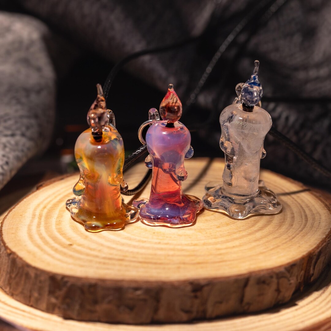 Candle Flame Jewelry Flame Charm Light Pendant Fire Shape Amulet ...