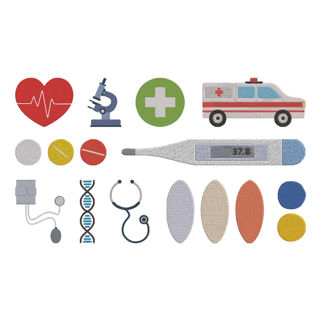 Medical Embroidery Design, Nurse Doctor Healthcare Machine Embroidery ...