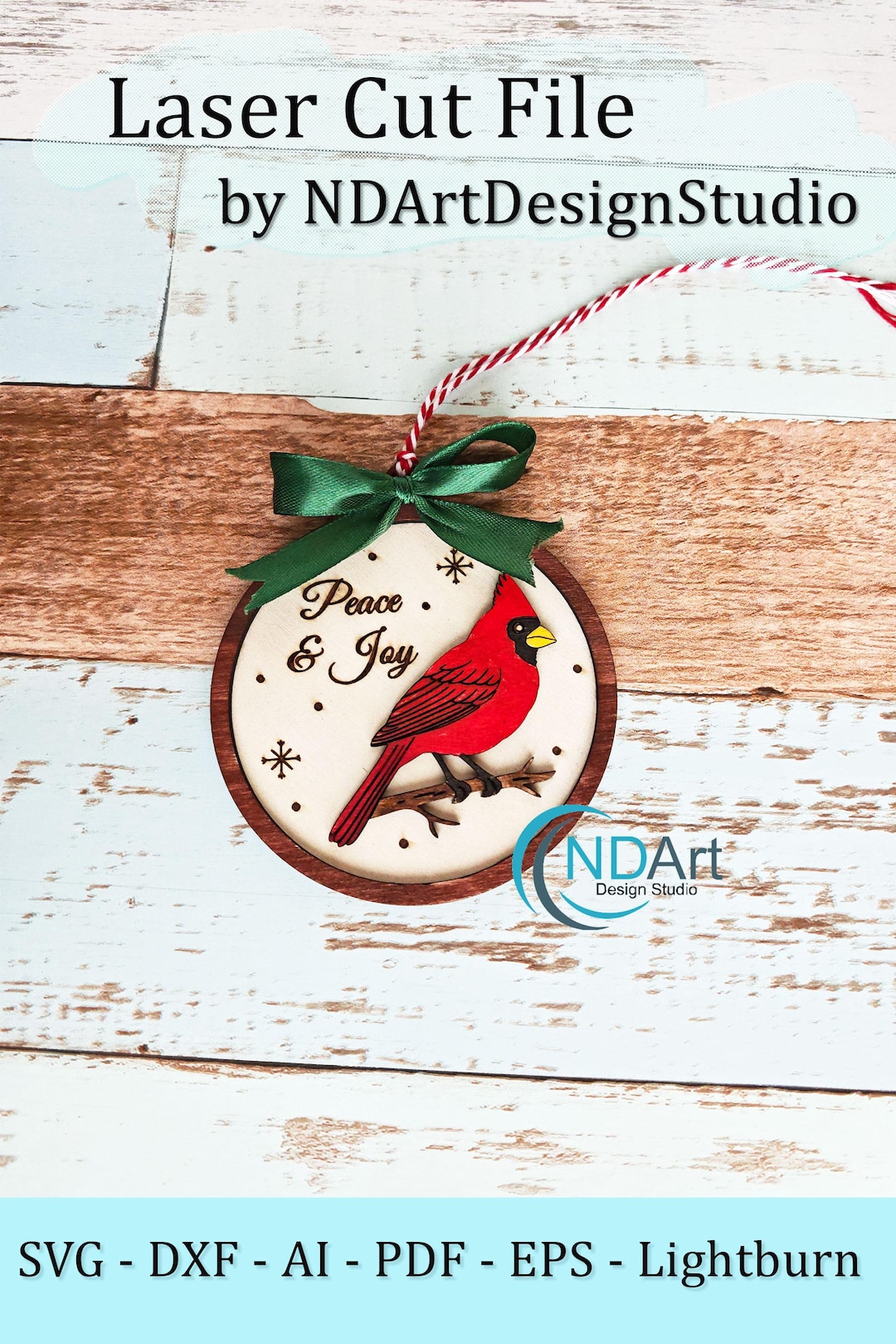 Christmas Cardinal Ornament SVG | Laser Cut File | Layered Cardinal ...