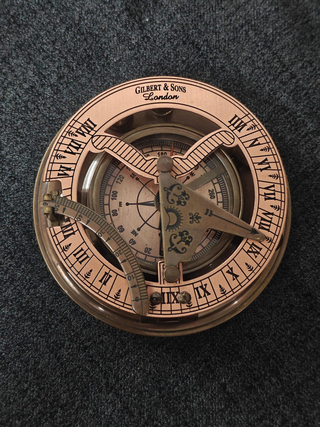 Personalized |1917 GILBERT & SONS London Sundail Compass | Surveying ...