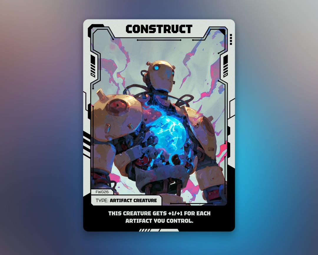 Construct Token | MTG Colorless 0/0 Artifact Scaling | Futuristic Anime ...
