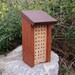 Painted BEE HOUSE, Rust and Brown, Hand Made for Solitary Bees, Made to ...