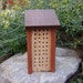 Painted BEE HOUSE, Rust and Brown, Hand Made for Solitary Bees, Made to ...