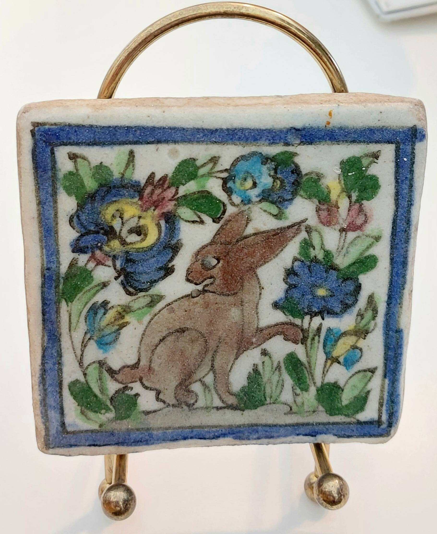 Antique Rabbit Tile Pottery 1800s Kitchen Statement Animal - Etsy