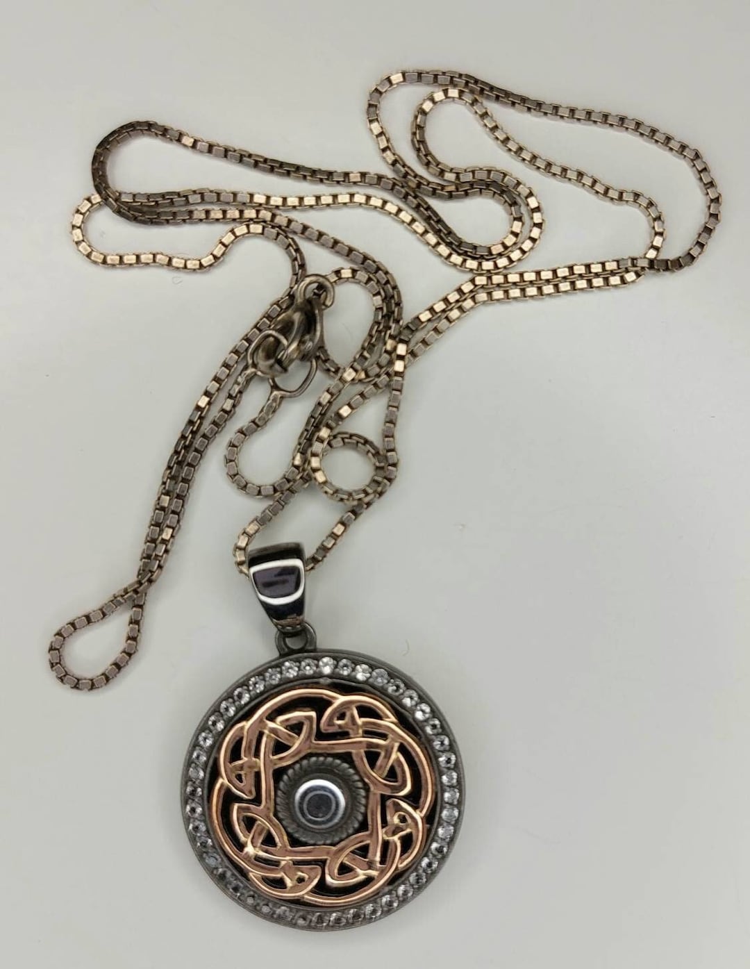 Keith Jack 10K Gold and Sterling Silver Celtic Knot Pendant Necklace - Etsy