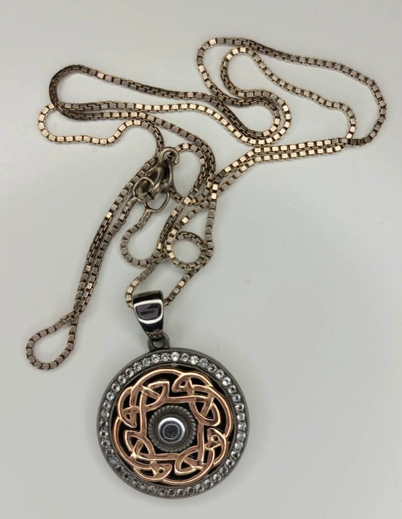 Keith Jack 10K Gold and Sterling Silver Celtic Knot Pendant Necklace - Etsy