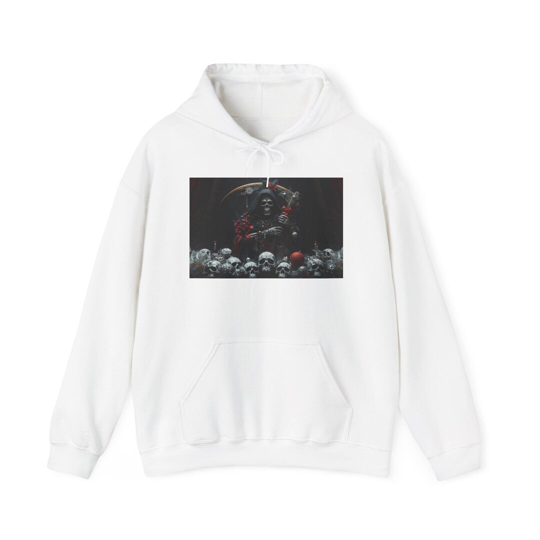Christmas Carol Future Grim Reaper Skulls Hoodie, Holiday Xmas Sweater ...