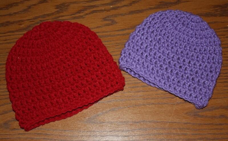 Digital Download Basic Crochet Skull Cap Beanie Pattern in 8 Sizes. PDF ...