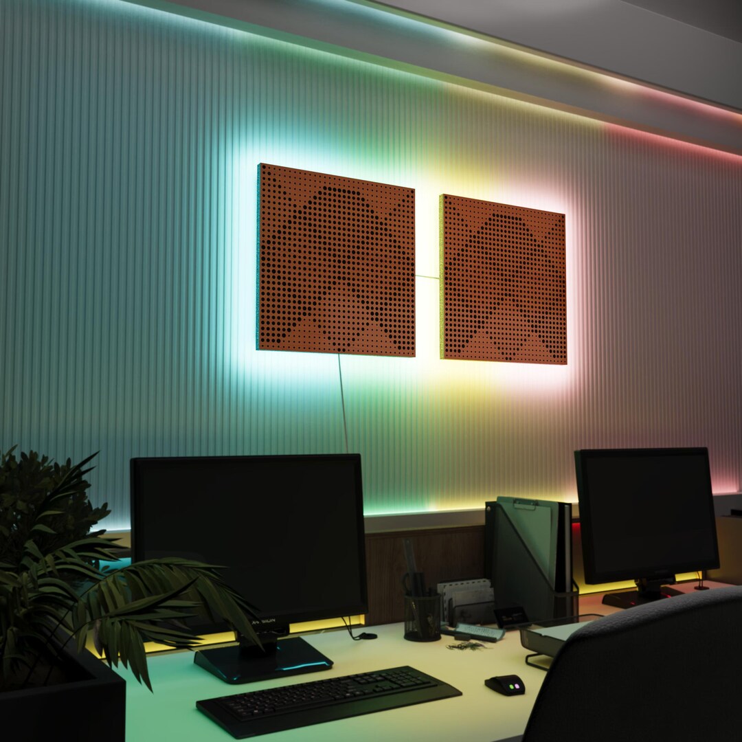 Acoustic Panels "wilds" With RGB Backlight | LED Backlit Acoustic Wall ...