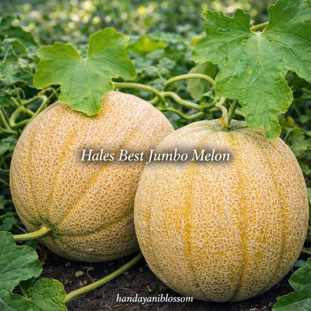25 Hales Jumbo Melon Seeds – NON GMO Cantaloupe Muskmelon, Sweet Juicy ...