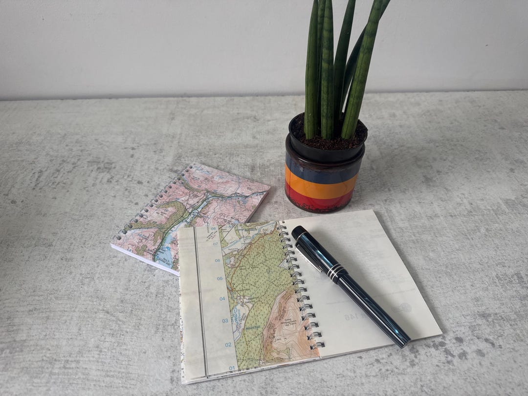 Handmade A6 Map Infill - Recycled Map Notebook - Eco Friendly ...