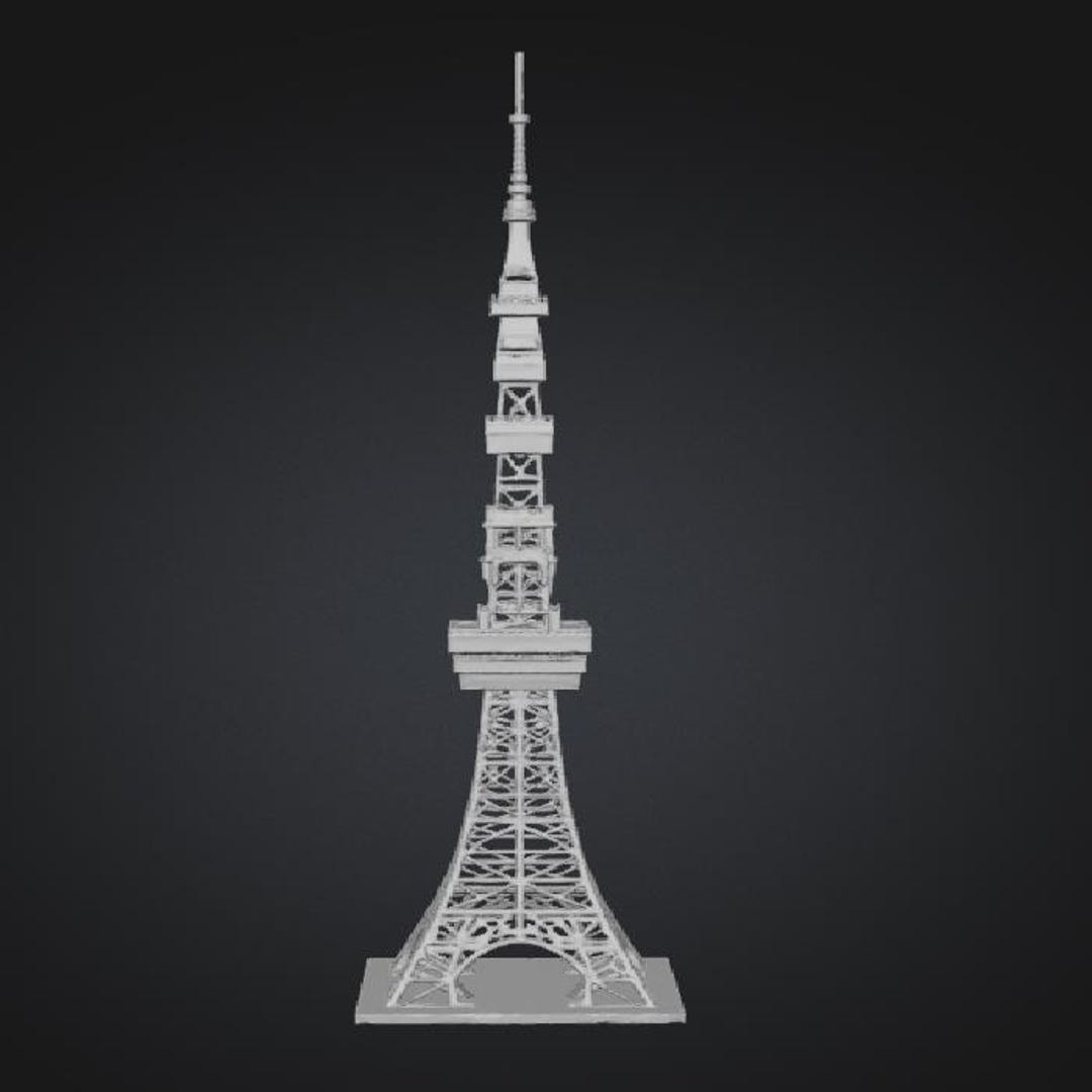 Tokyo Tower 3D Model STL File - Japanese Architecture (3D Printable ...