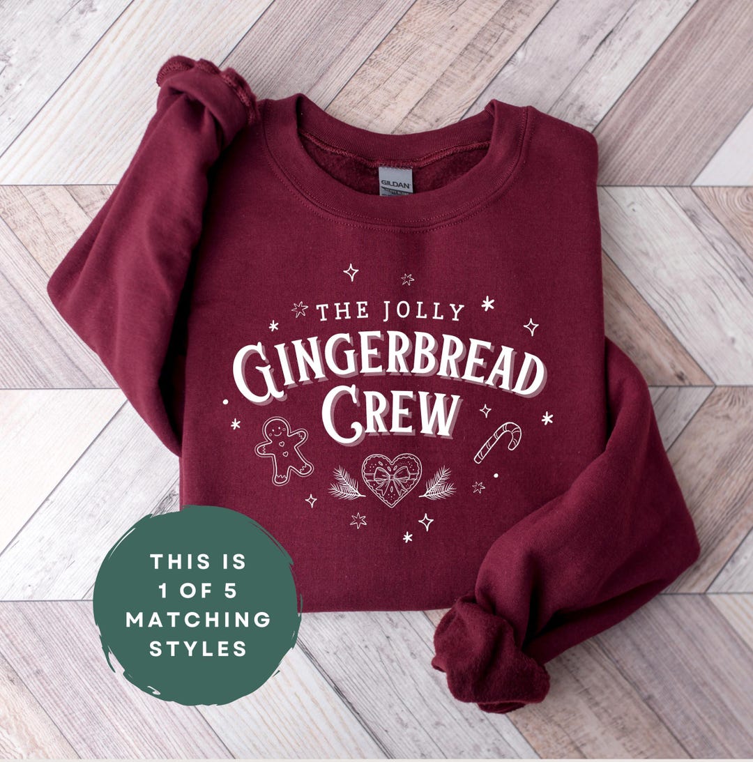 Gingerbread Crew Sweatshirt – Family Matching Christmas Shirt, Holiday ...