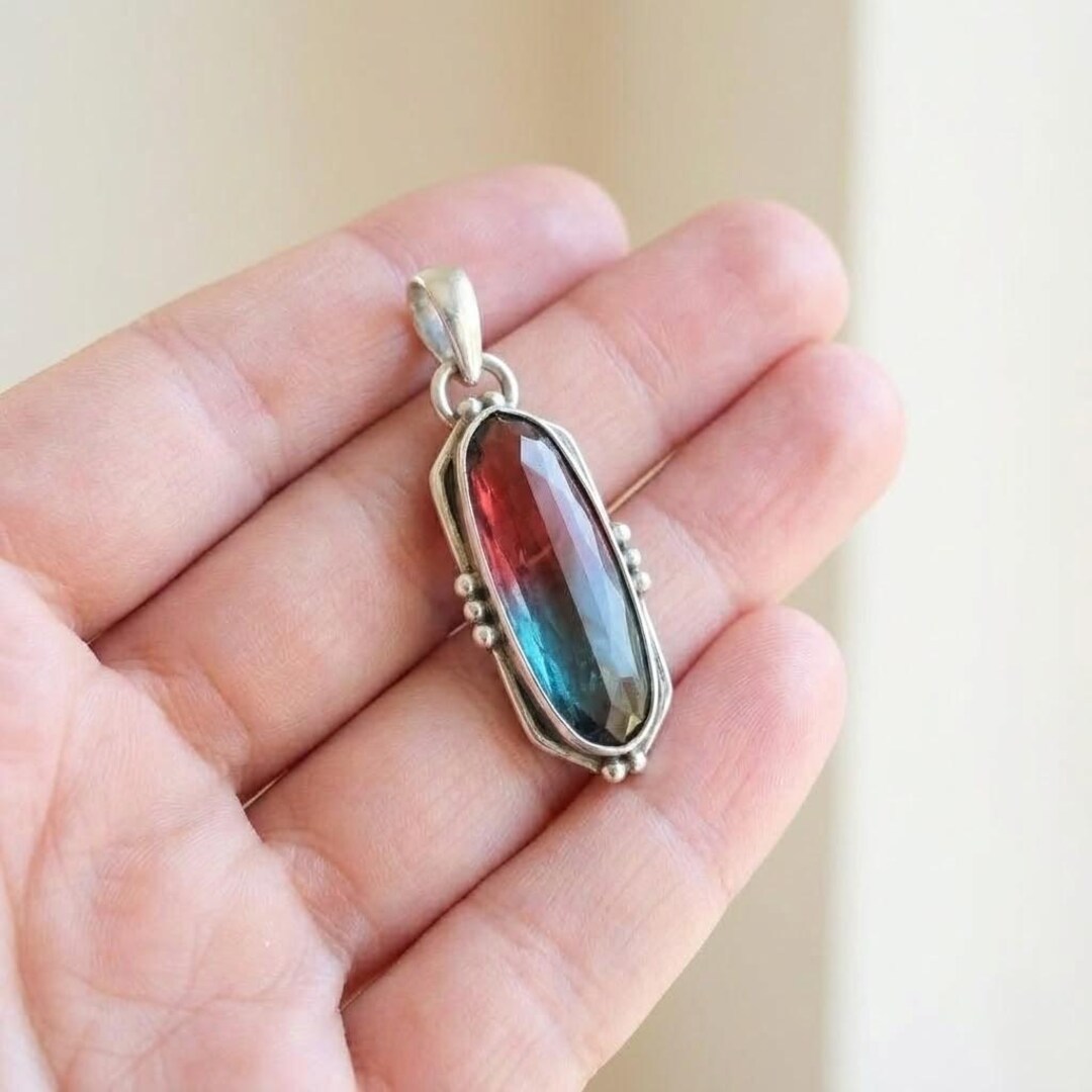 Color Changing Boho Alexandrite Quartz Stone Pendant With Solid 925 ...