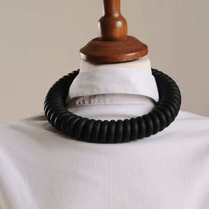 Statement Rubber Choker Necklace, Black Foam Rubber Necklace, Simply ...