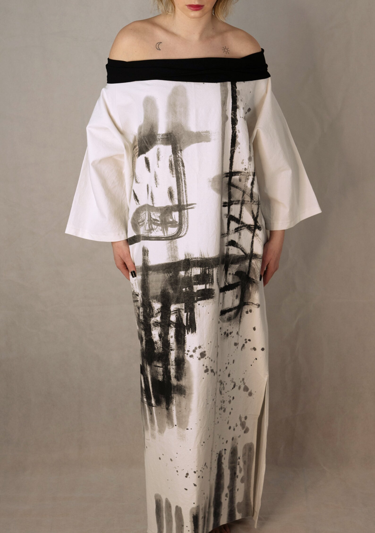 One of a Kind Handpainted Dress, Oversize Dress, Street Fashion Dress ...